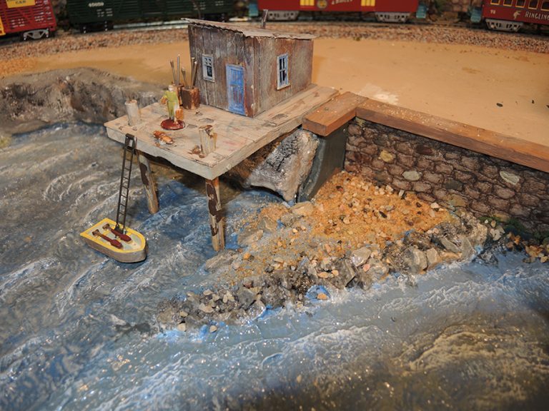 Cheap way to make a water feature for model train - Model railroad ...
