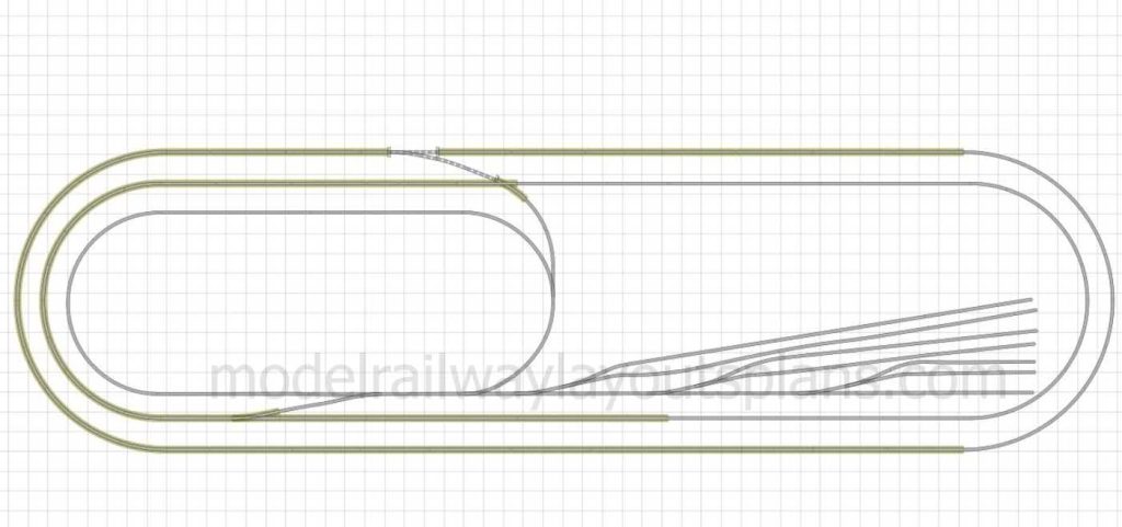HO scale loop - Model railroad layouts plansModel railroad layouts plans